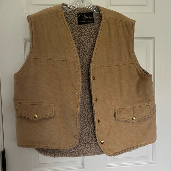 cal craft | Jackets & Coats | Vintage Mens Cal Craft M Brown Micro ...